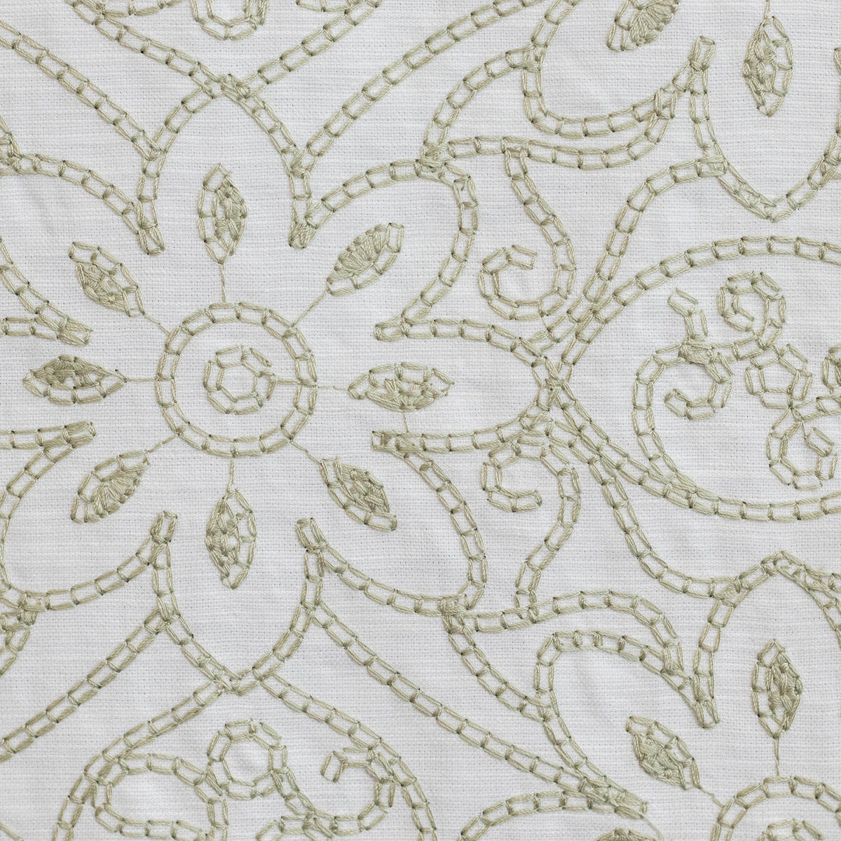 Buy Darned Daisies Sage Fabric Online | NZ Wide Samples