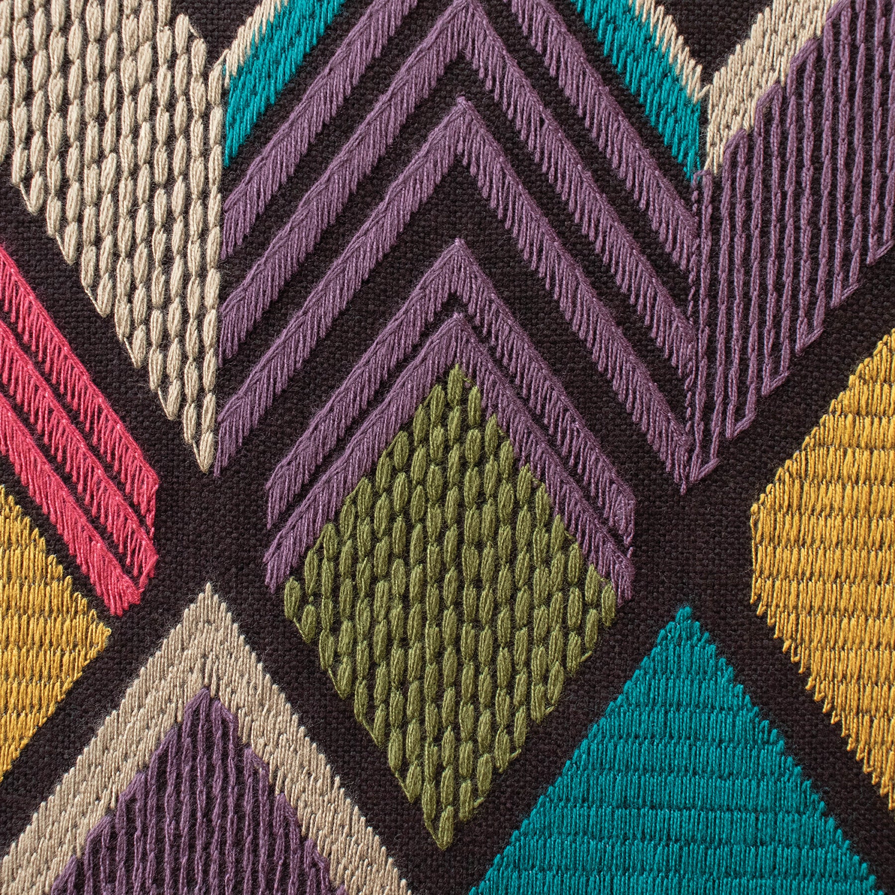 Solitaire Oilspill Embroidered Fabric